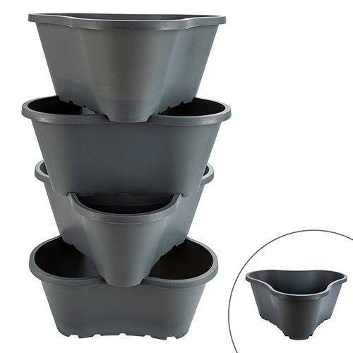 Nestable plastic pots – Pépinière Jasmin